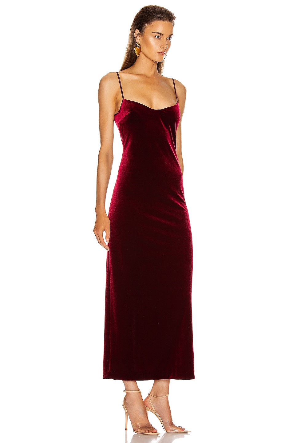 GALVAN Velvet Berlin Bustier Dress in Dark Ruby | FWRD
