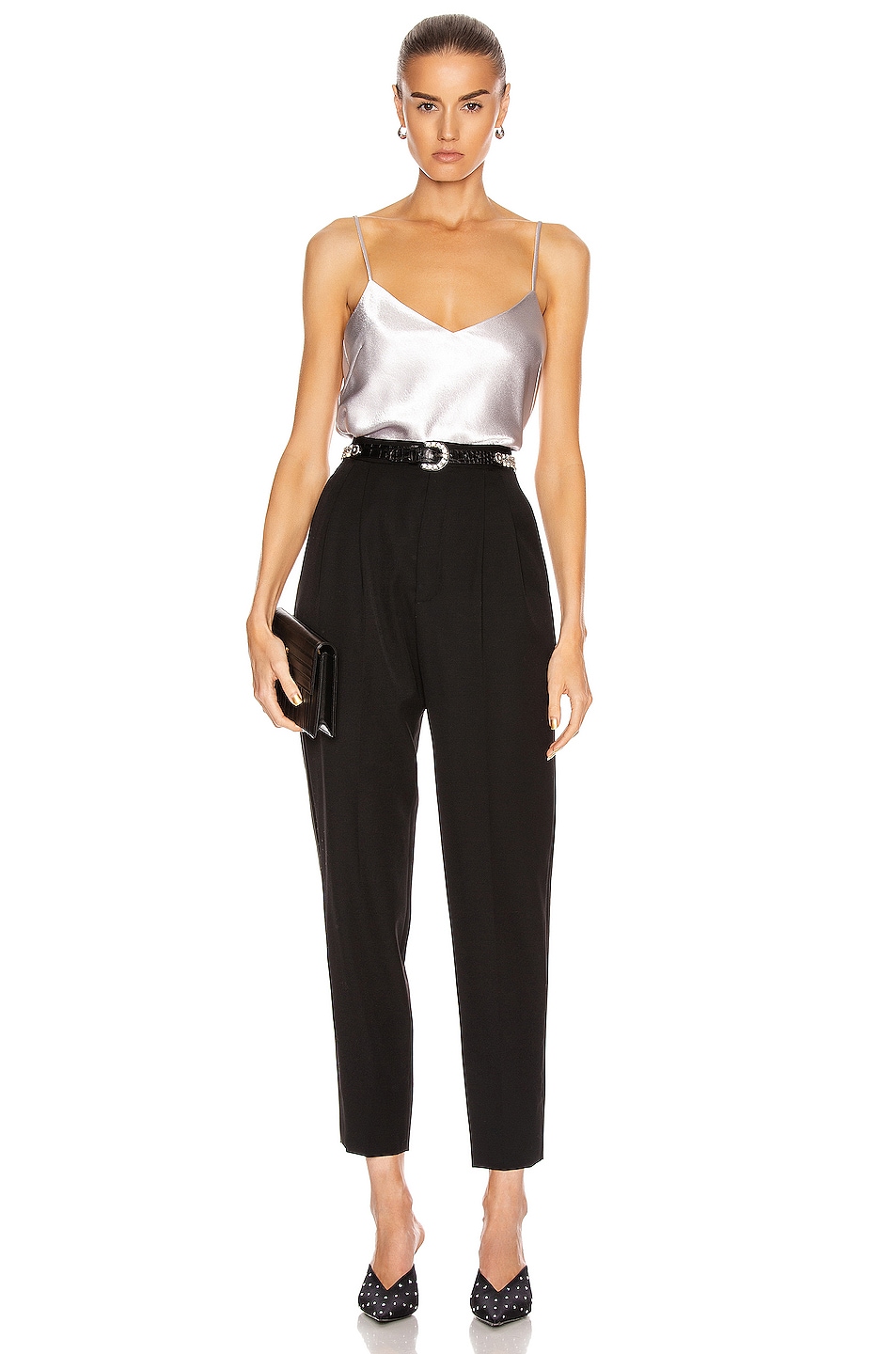 GALVAN Metallic Camisole in Silver | FWRD