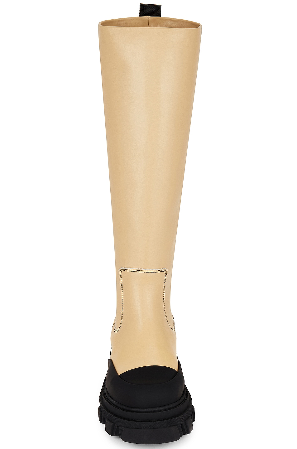 Ganni Cleated High Tubular Boot in Sand | FWRD