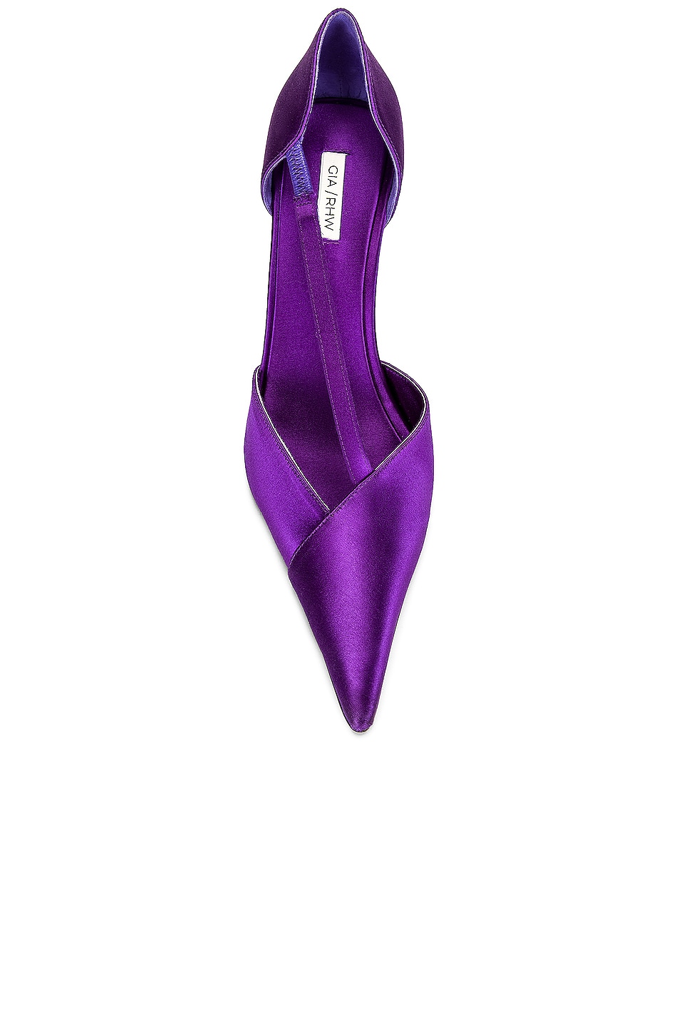 GIA BORGHINI x RHW Satin Evening D'orsay Pump in Lavender | FWRD
