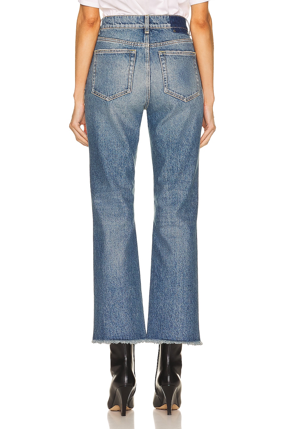 Golden Goose Cropped Flare in Blue | FWRD