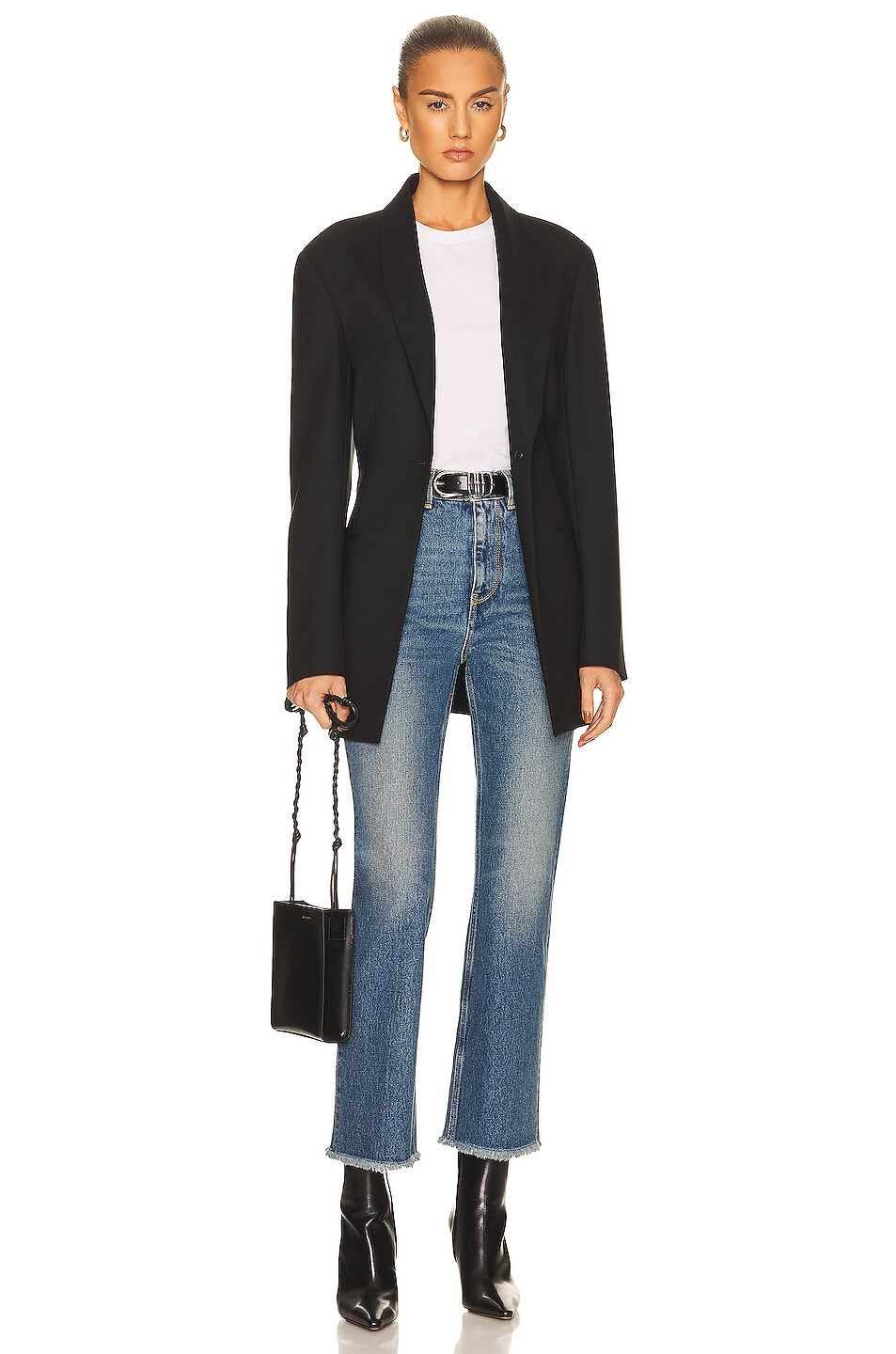 Golden Goose Cropped Flare in Blue | FWRD