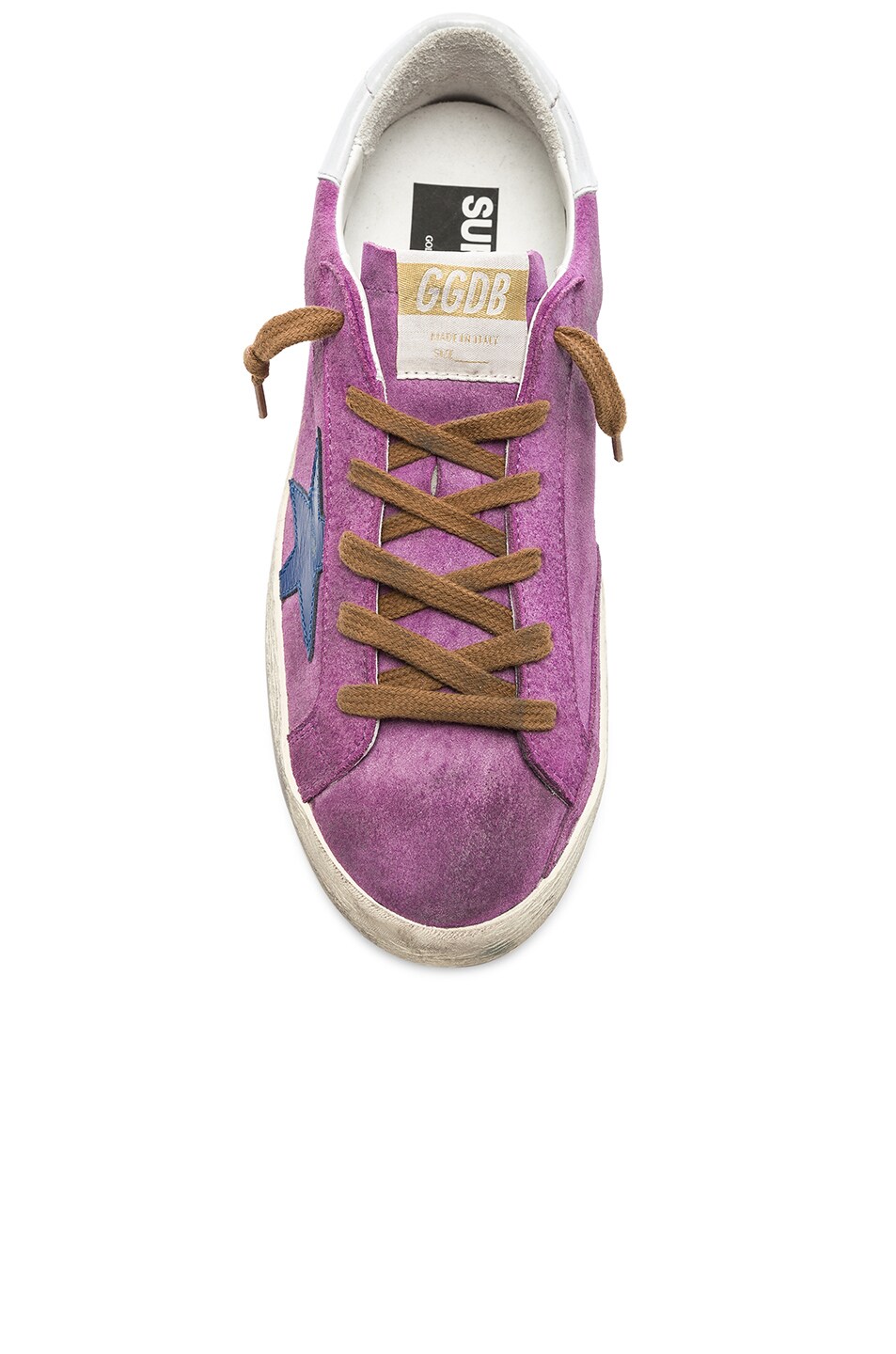 Golden Goose Suede Superstar Sneakers in Violet & Bluette | FWRD