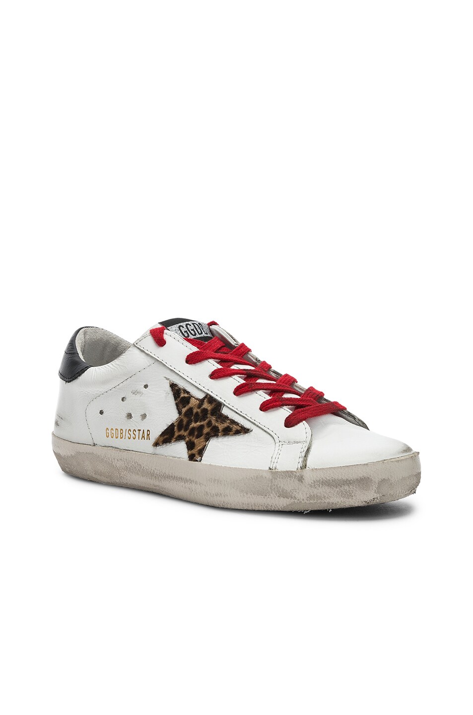 Golden Goose Superstar Sneakers in White, Black & Animalier | FWRD
