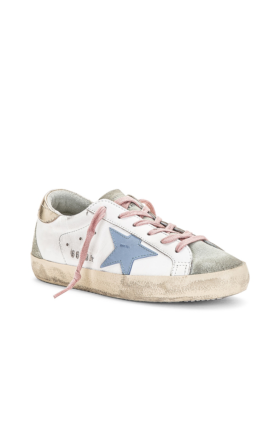 Golden Goose Superstar Sneaker in White, Ice, Powder Blue, & Platinum ...