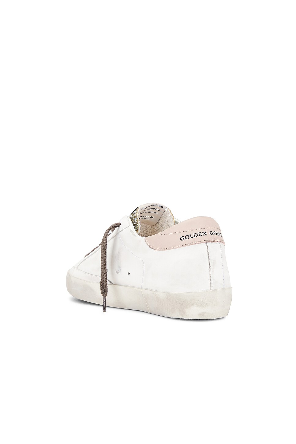 Golden Goose Super Star Sneaker in White, Platinum, Yellow, & Pink | FWRD
