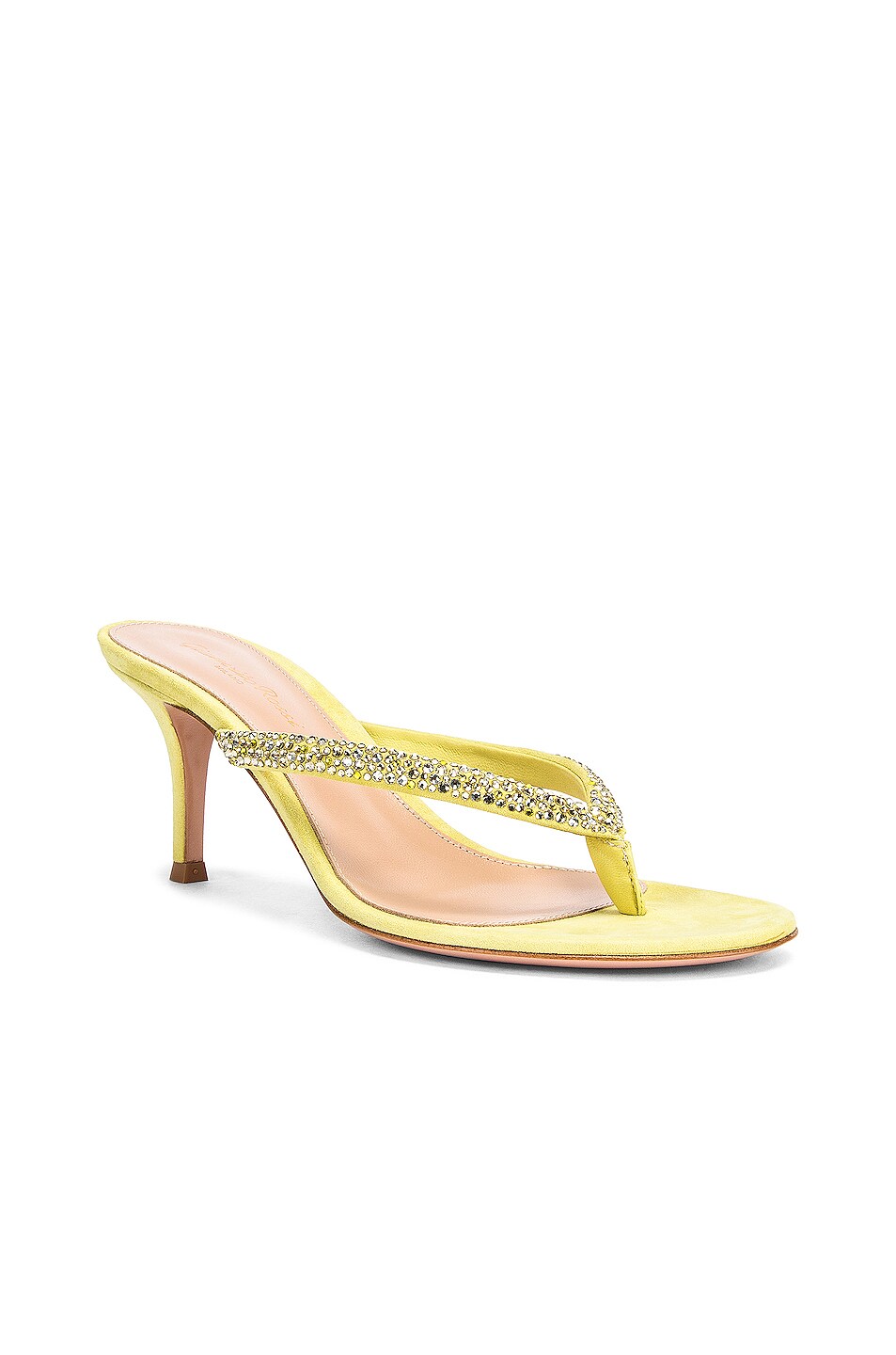 Gianvito Rossi Diva Flip Flop Sandals in Lemonade | FWRD