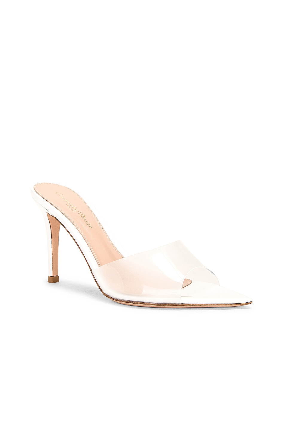 Gianvito Rossi Plexi Sandal in White & White | FWRD