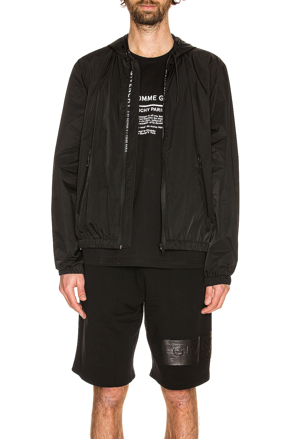 Givenchy Zipped Windbreaker in Black | FWRD