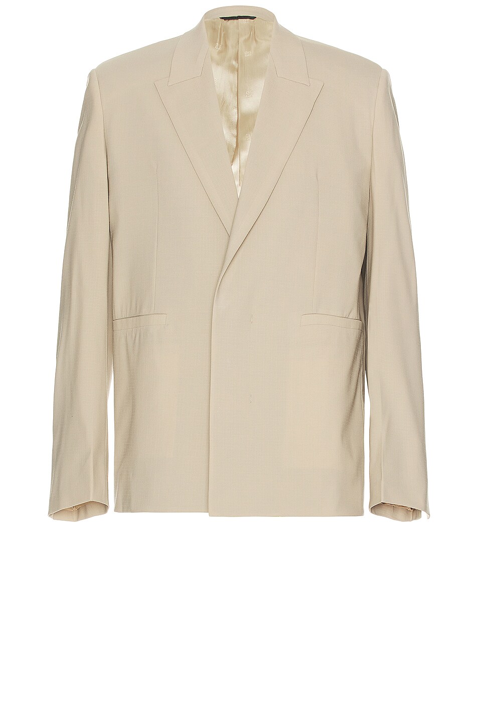Givenchy 2 Button Oversized Blazer Jacket in Stone Grey | FWRD