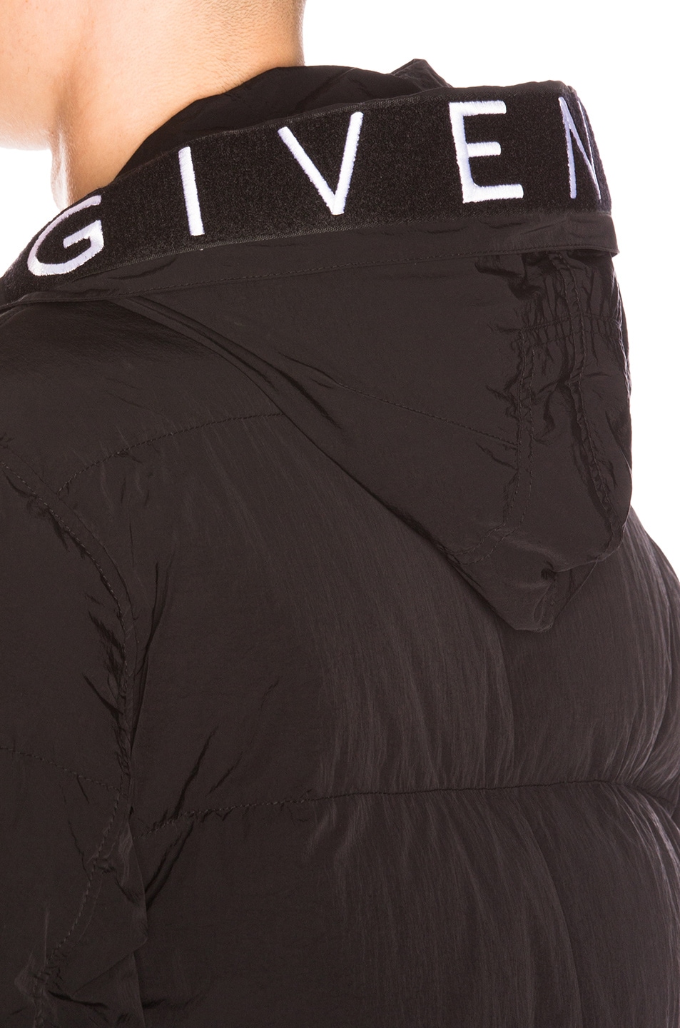 Givenchy Hooded Down Puffer Jacket in Black | FWRD