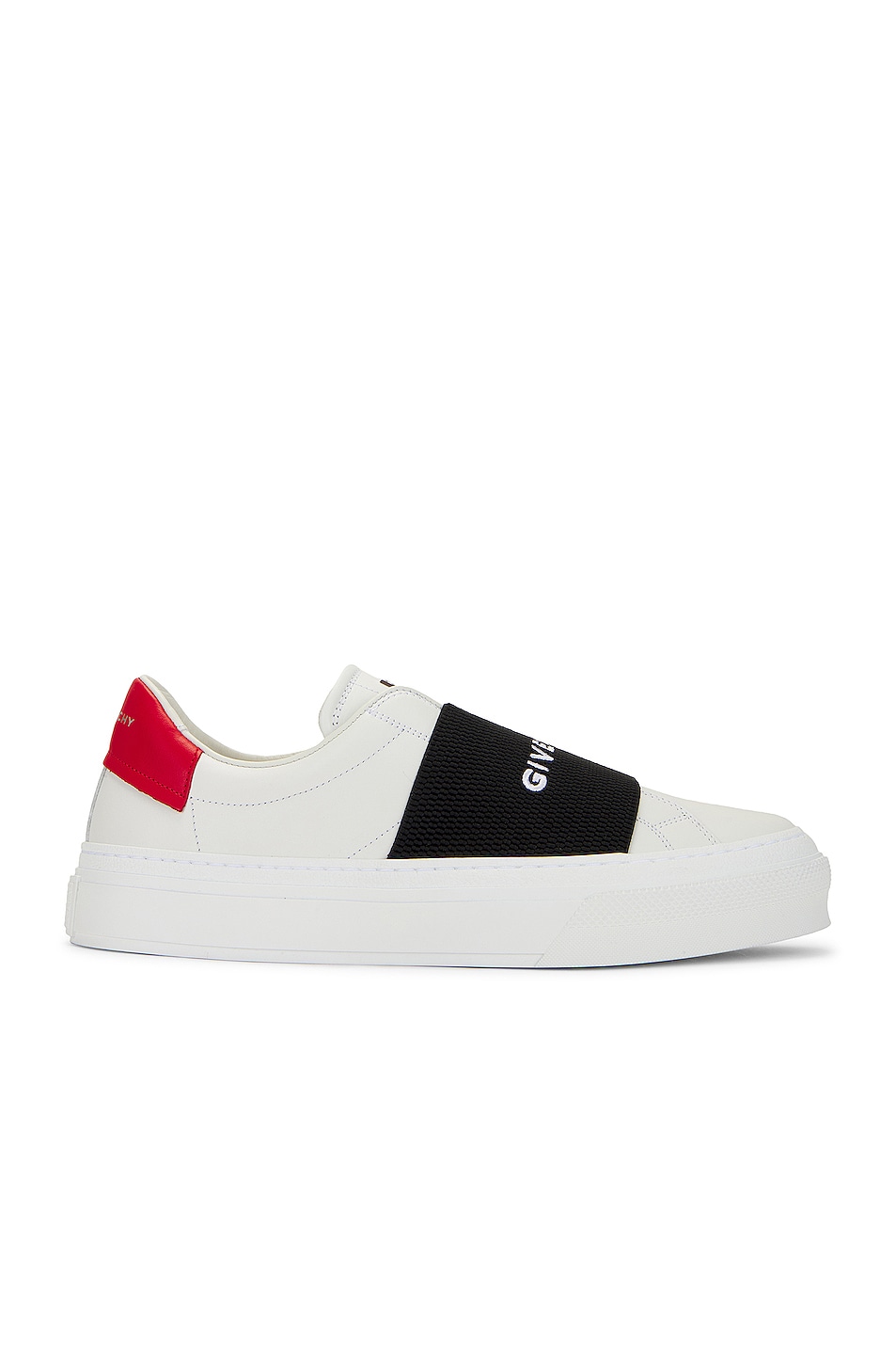 Givenchy Elastic City Sport Sneaker Elastic in White, Red & Black | FWRD