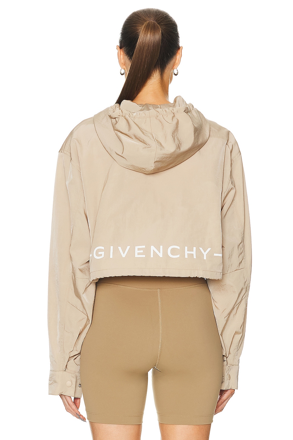 Givenchy Cropped Windbreaker Jacket in Powder | FWRD