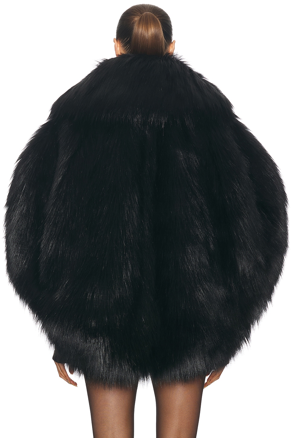 Givenchy Faux Fur Coat in Black | FWRD