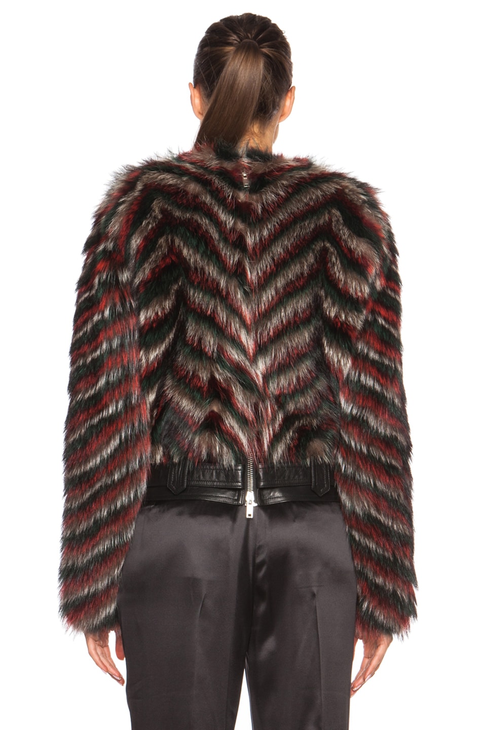 Givenchy Chevron Marmot Fur Jacket in Natural | FWRD
