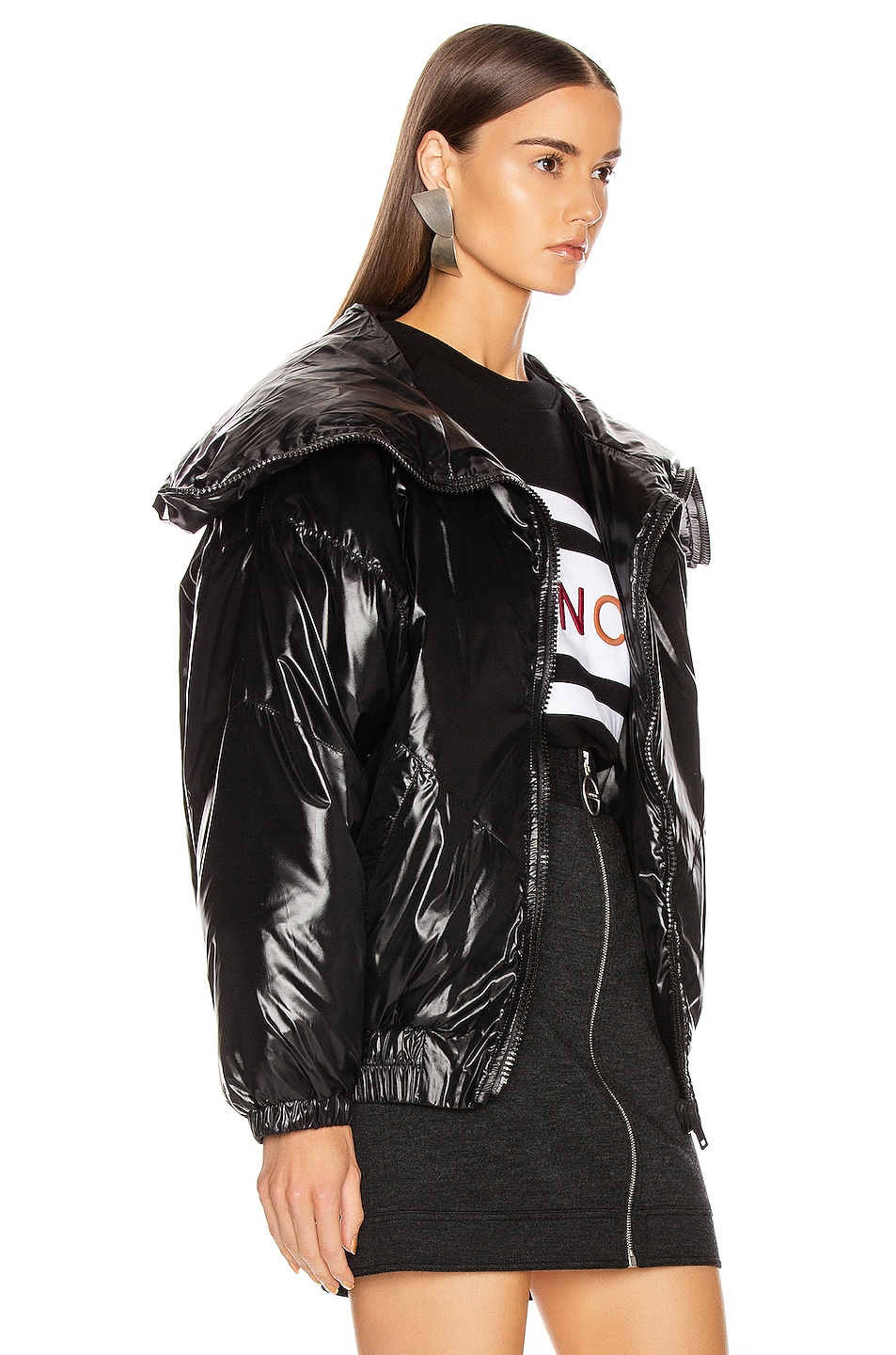 Givenchy Quilted Logo Puffer Jacket in Black | FWRD