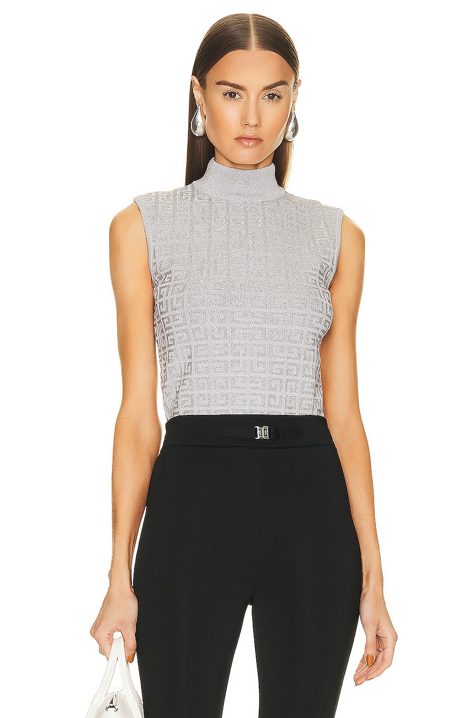 Givenchy Sleeveless Turtleneck Top in Silvery | FWRD