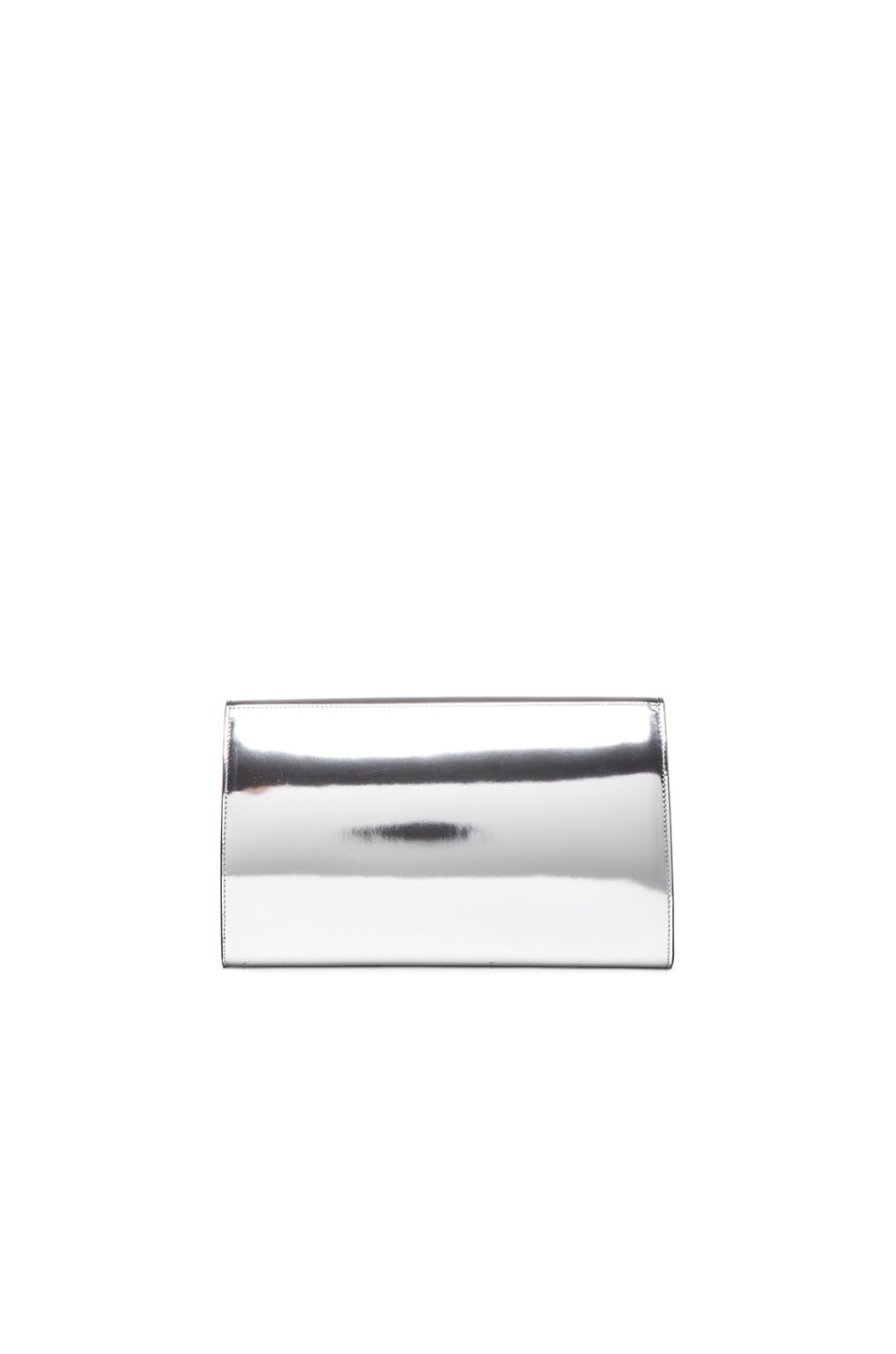 Givenchy Mirror Evening Clutch in Black & Silver | FWRD