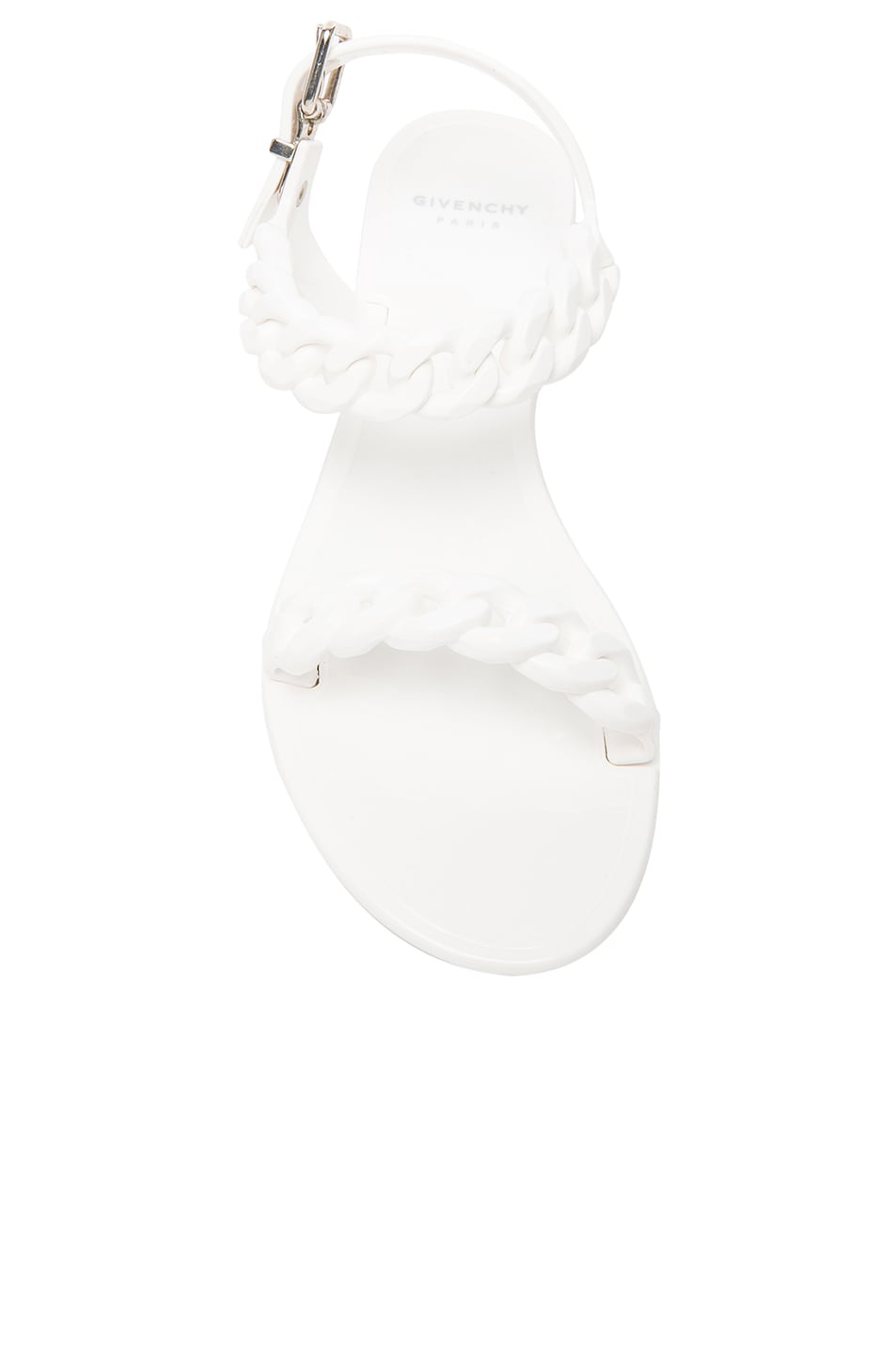 Givenchy Flat Jelly Chain Sandals in White | FWRD