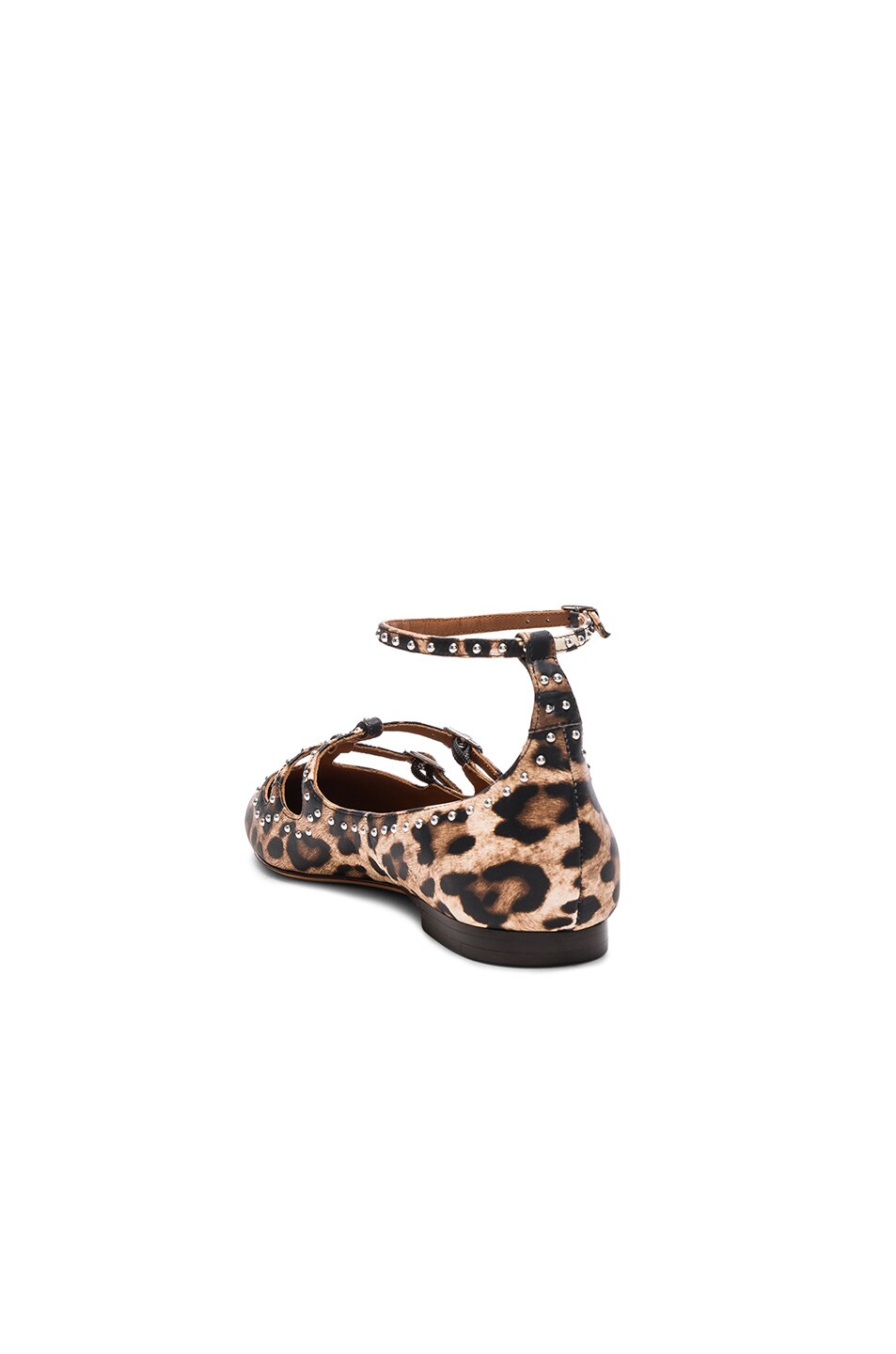 Givenchy Piper Leopard Print Leather Ballerina Flats in Multi | FWRD