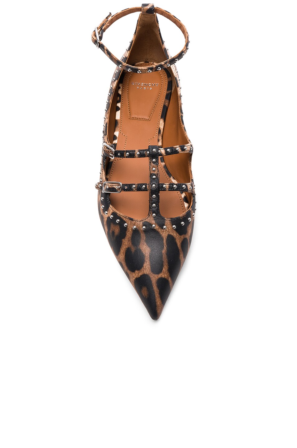 Givenchy Piper Leopard Print Leather Ballerina Flats in Multi | FWRD