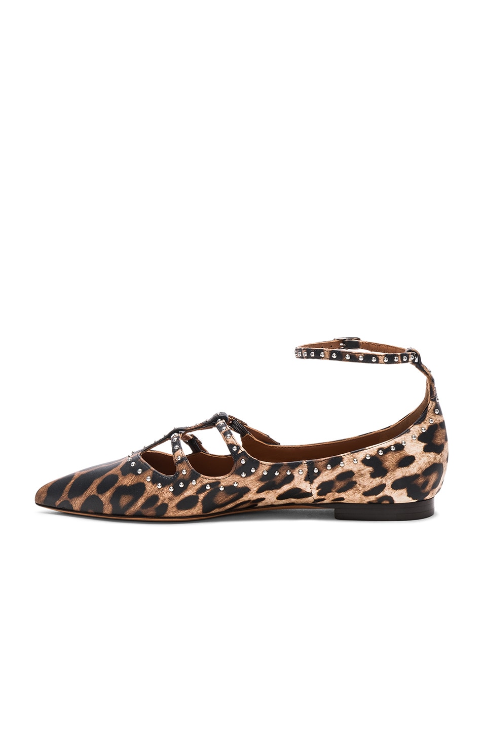 Givenchy Piper Leopard Print Leather Ballerina Flats in Multi | FWRD