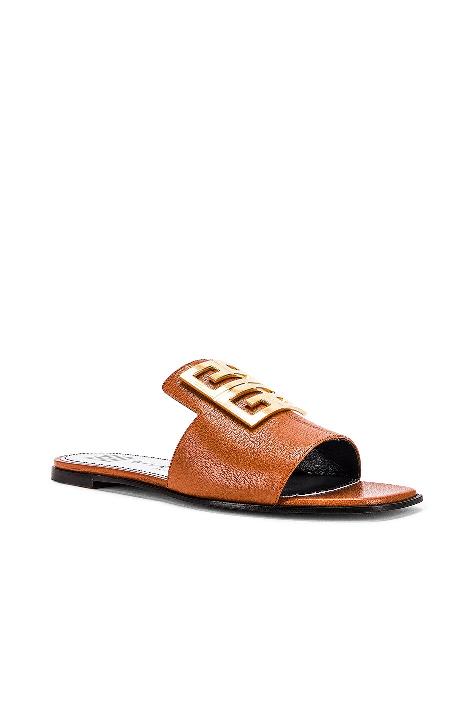 Givenchy 4G Flat Mule Sandals in Blond | FWRD
