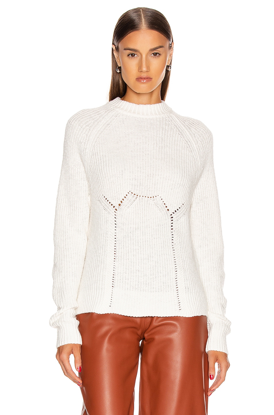 GRLFRND Shawna Sweater in White | FWRD