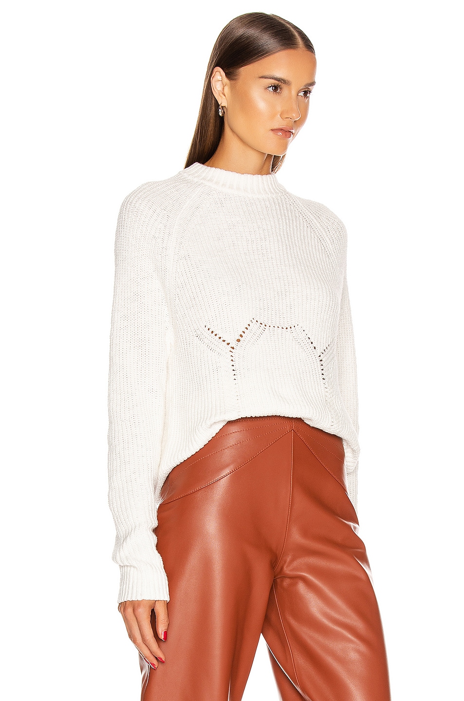 GRLFRND Shawna Sweater in White | FWRD