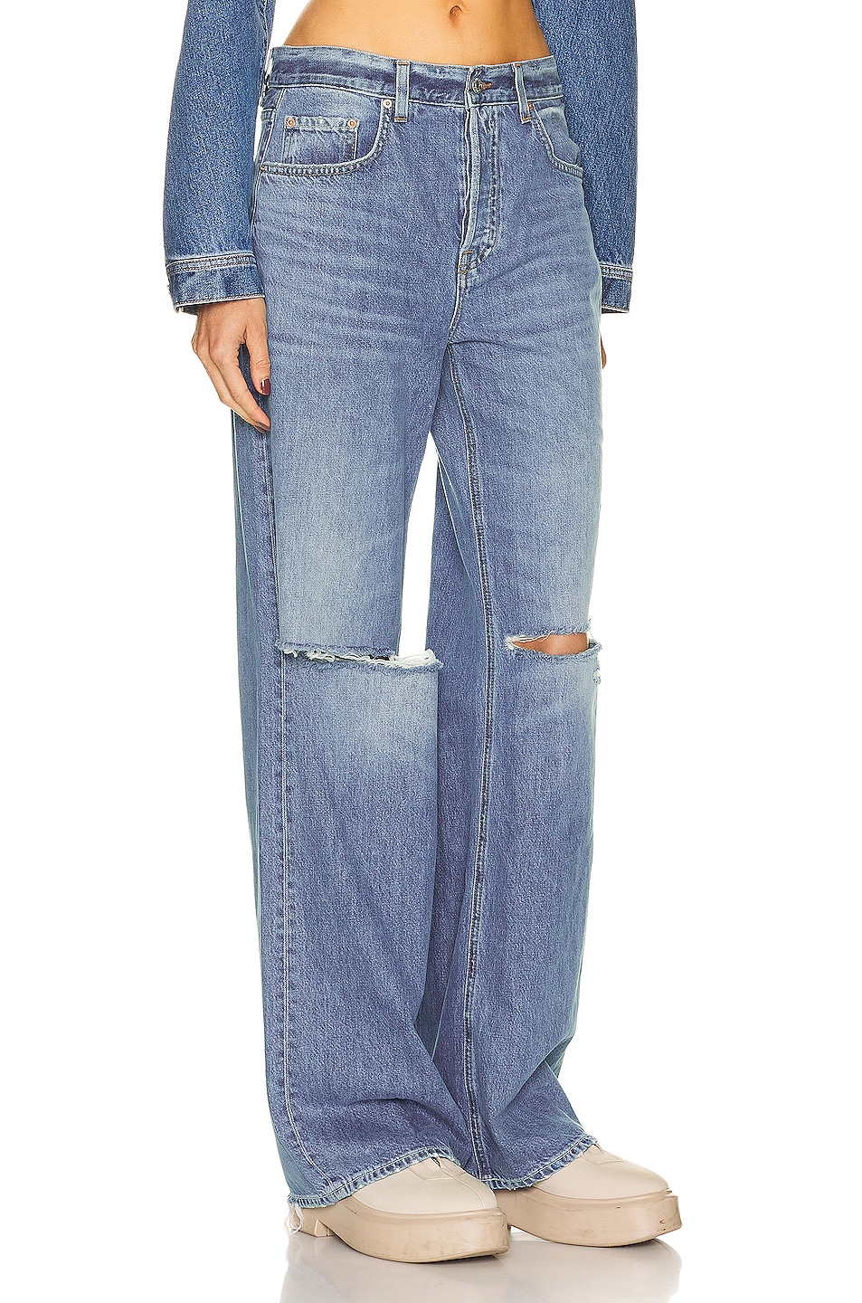 GRLFRND Lauren Super Loose Wide Leg in Haight | FWRD