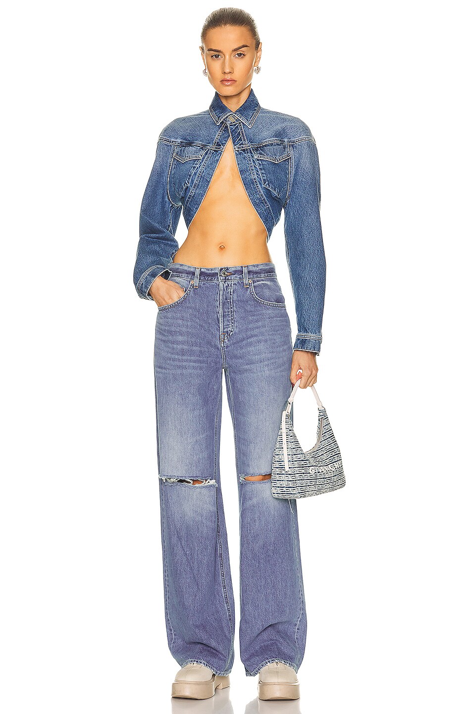 GRLFRND Lauren Super Loose Wide Leg in Haight | FWRD