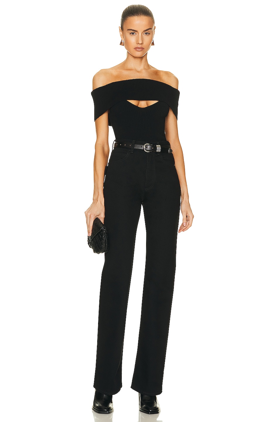 GRLFRND Crystal Knit Top in Black | FWRD