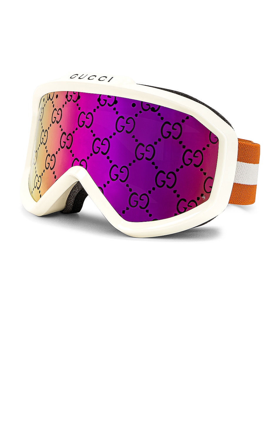 Gucci Ski Mask in Shiny Solid Ivory, Solid Brown, & Guccissima Pink | FWRD