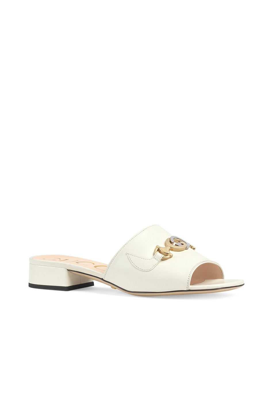 Gucci Leather Sandals in Dusty White | FWRD