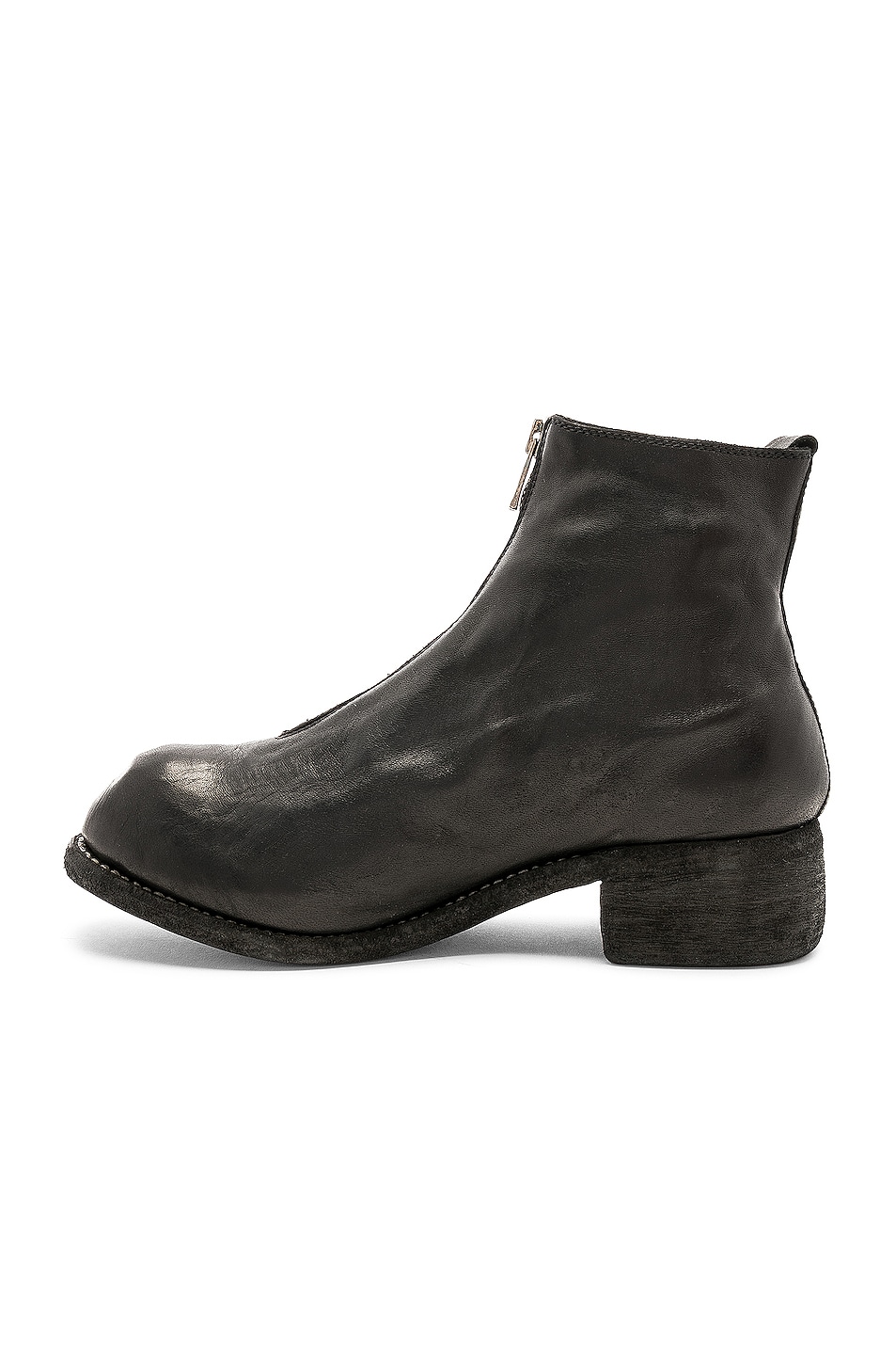 Guidi Soft Horse Full Grain Front Zip Boots in Black | FWRD