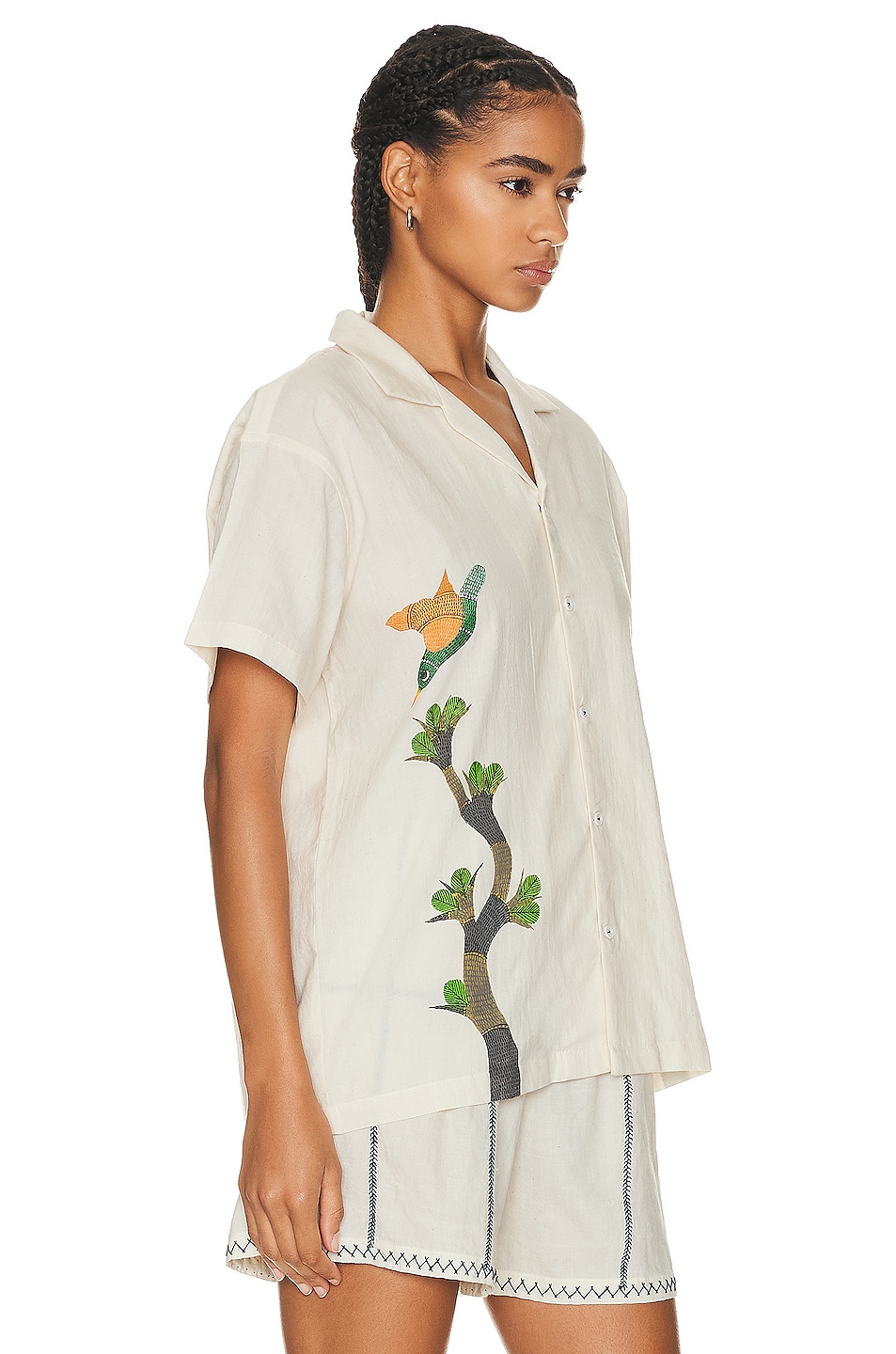 HARAGO Hand Painted Shirt in Off White | FWRD