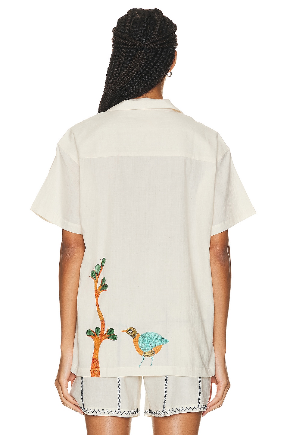 HARAGO Hand Painted Shirt in Off White | FWRD