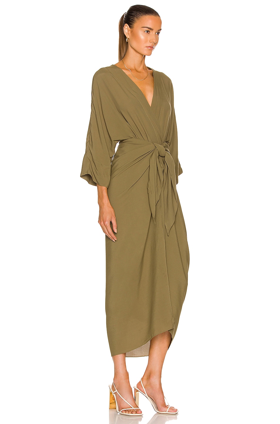 HAIGHT. Ana Dress in Lichen Green | FWRD