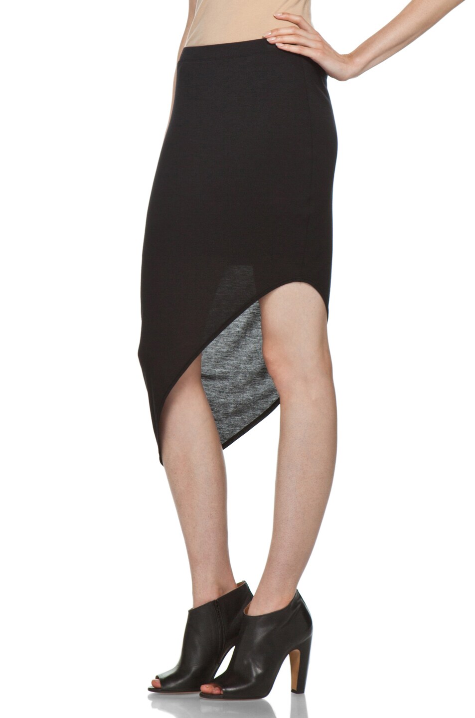 Helmut Lang HELMUT Kinetic Angle Skirt in Black | FWRD