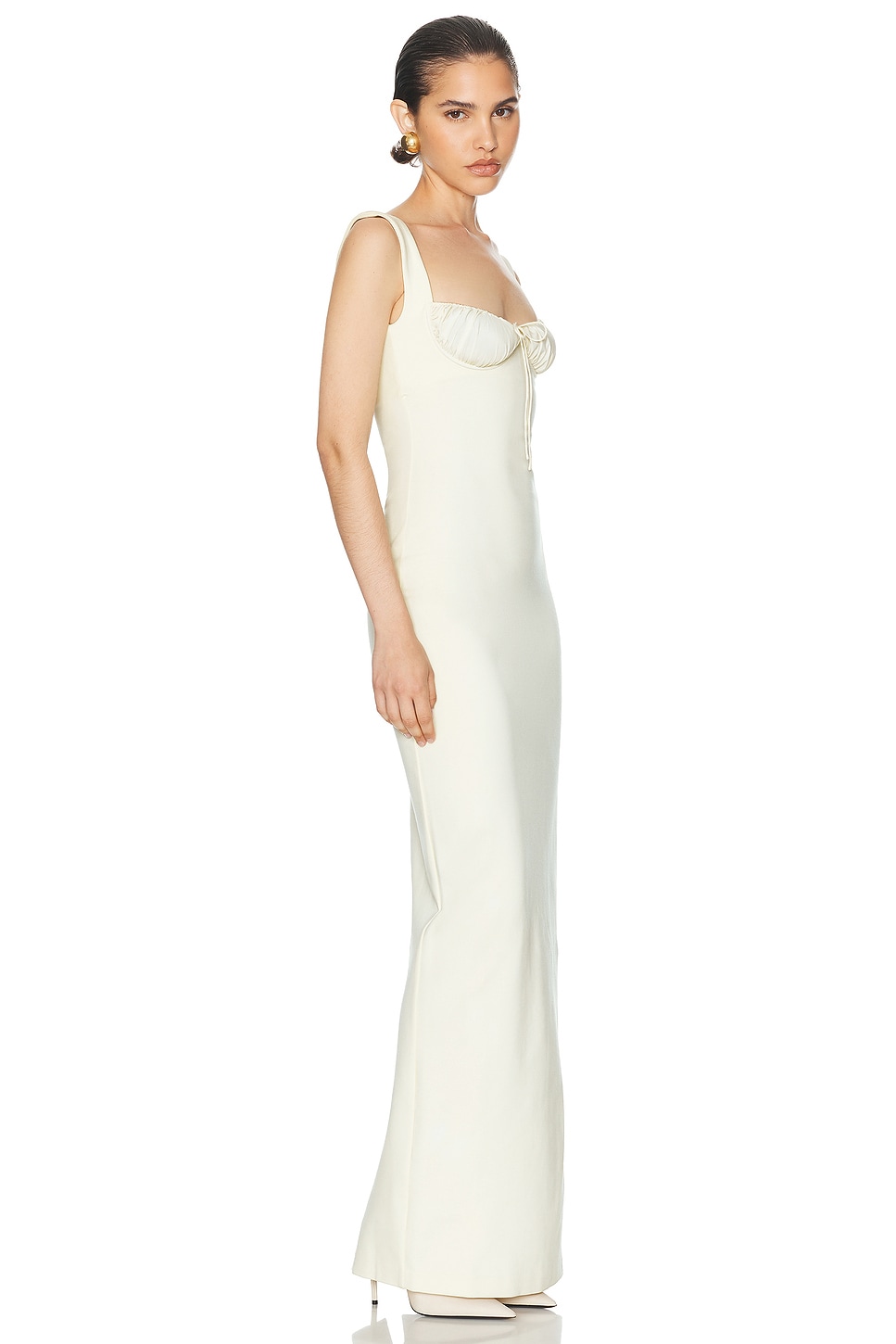 Helsa The Yasmin Dress in Baby Yellow | FWRD