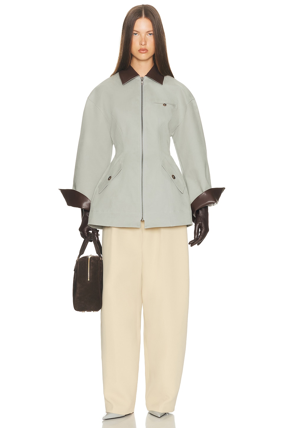 Helsa - The Lady Hunting Jacket With Faux Leather Collar | Plush