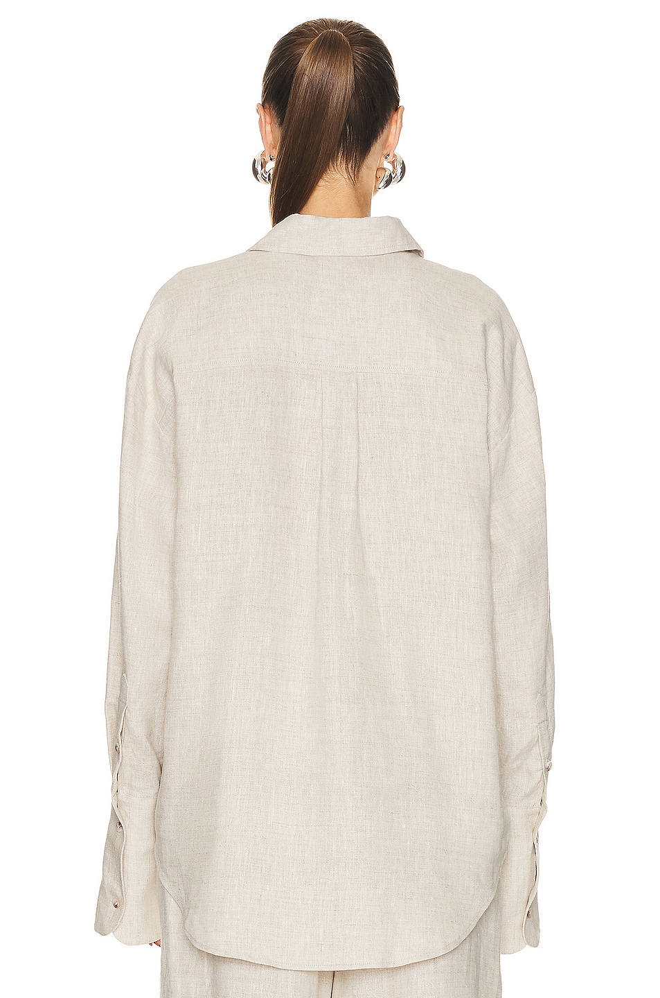 Helsa Linen Button Down Shirt in Natural Linen | FWRD