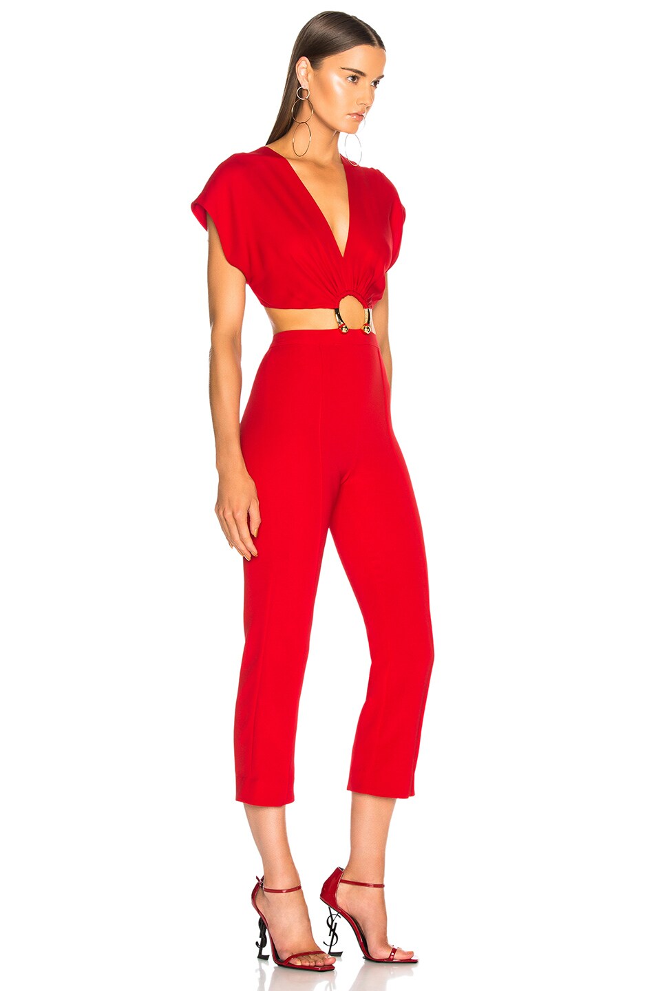 HANEY Austin Jumpsuit in Red | FWRD