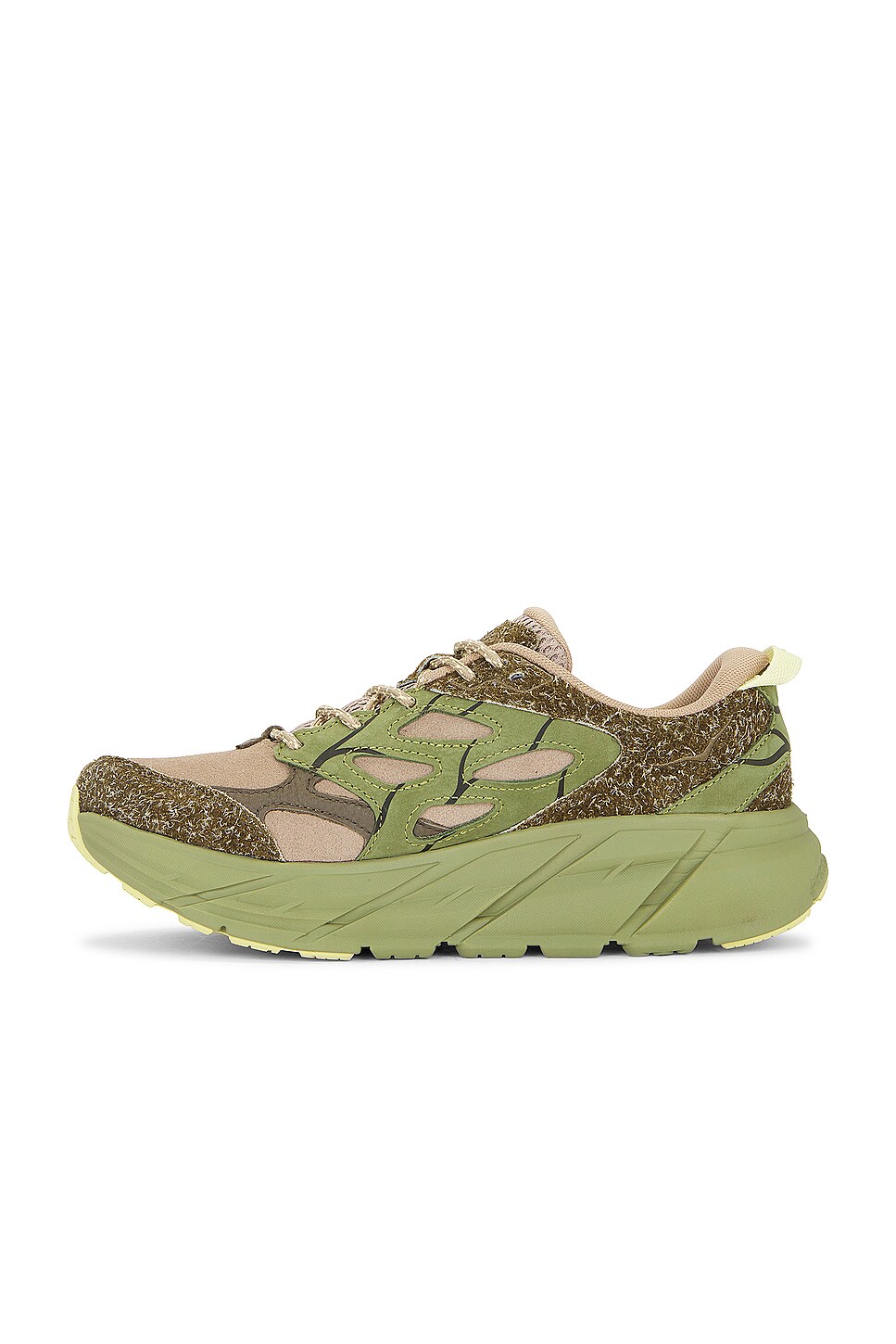 HOKA U Clifton L Suede Tp in Dune & Fennel | FWRD