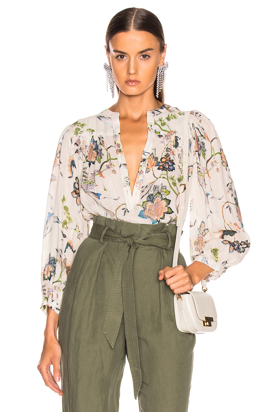 ICONS Objects of Devotion Modern Poet Top in Ivory Jaipur Floral | FWRD