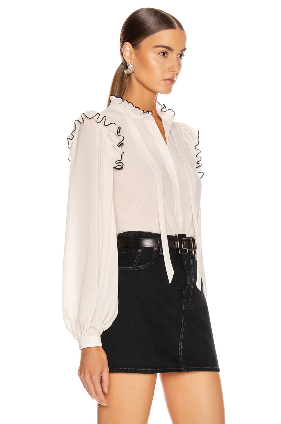 ICONS Objects of Devotion The Secretary Top in Ivory | FWRD