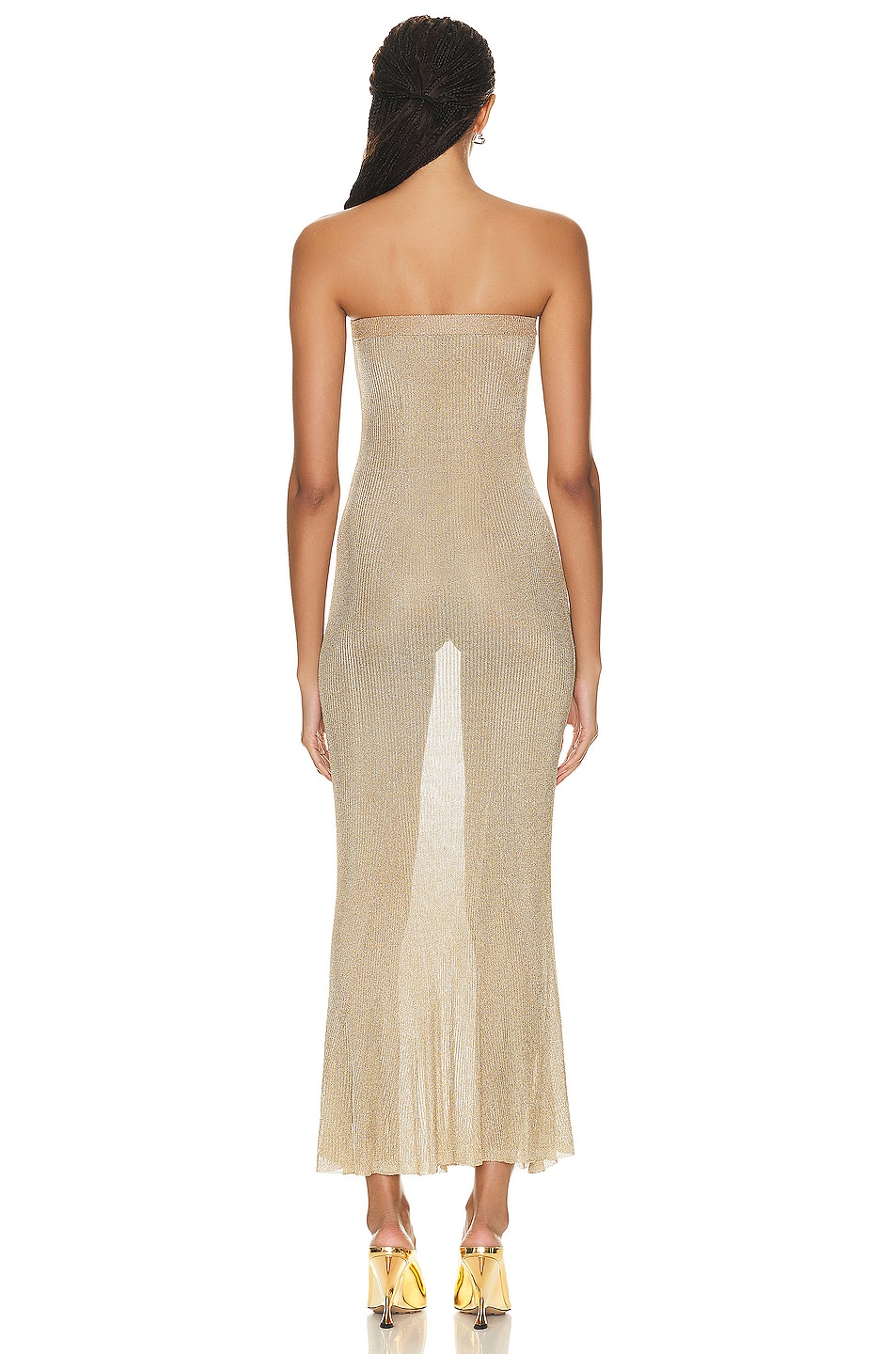 Interior The Cage Dress in Soft Gold | FWRD