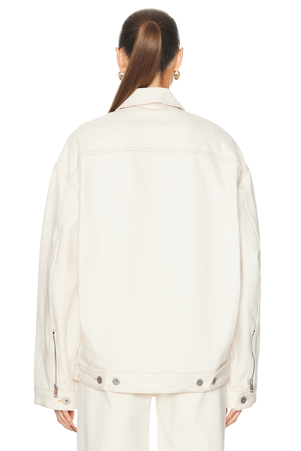 Interior The Ty Jacket in Bull Denim in Ecru | FWRD
