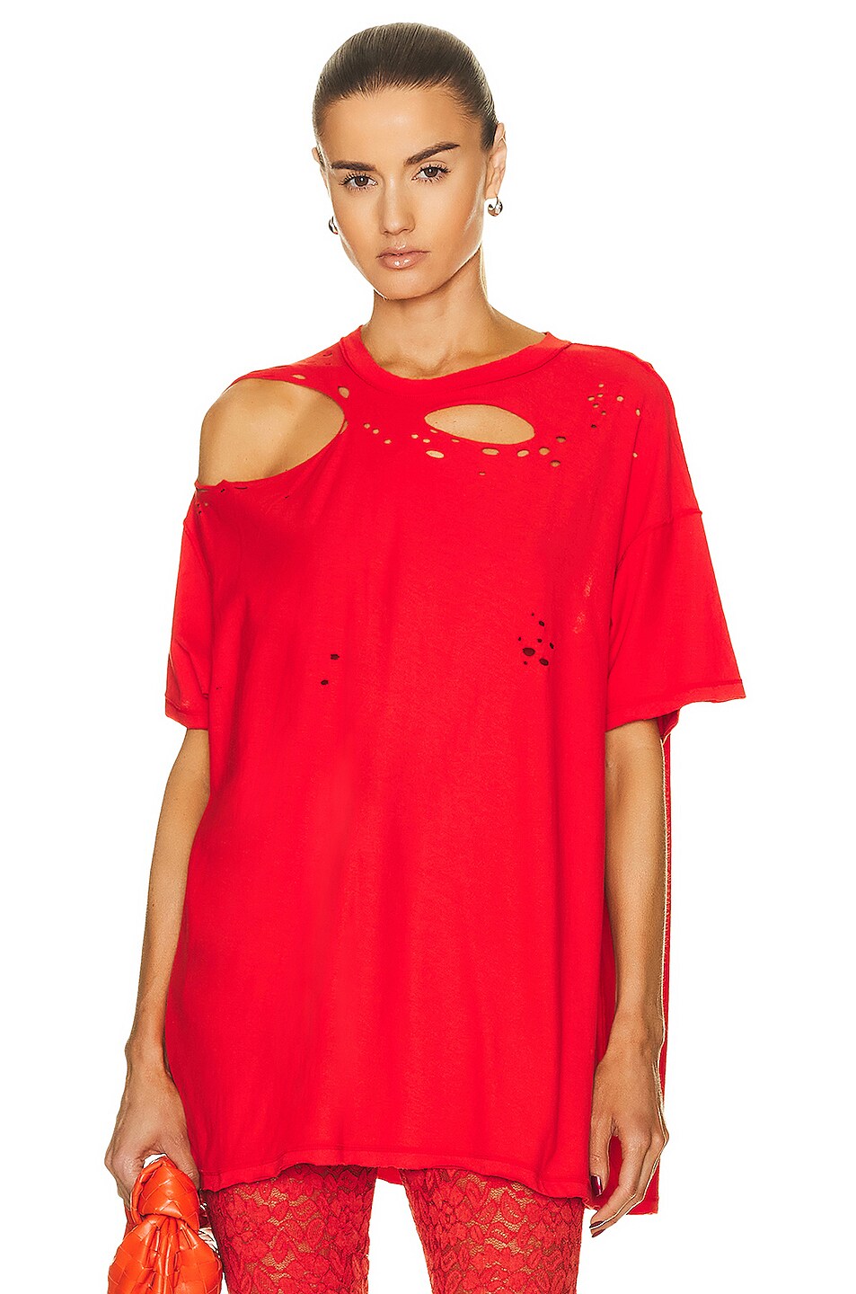 Interior Mandy T-shirt in Lipstick | FWRD