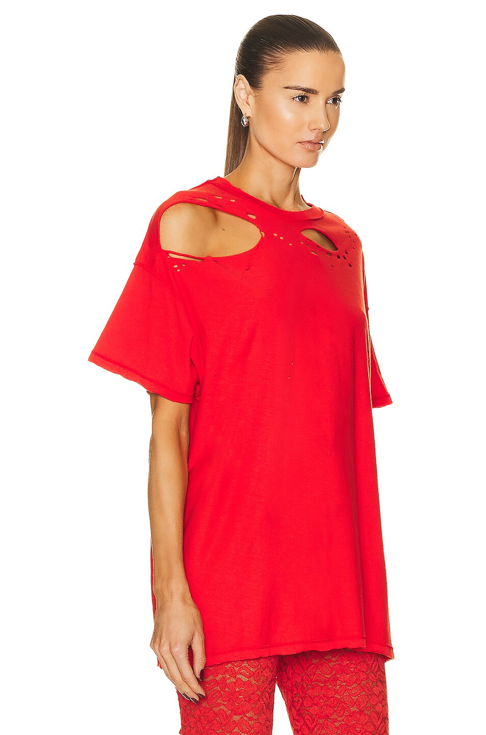 Interior Mandy T-shirt in Lipstick | FWRD